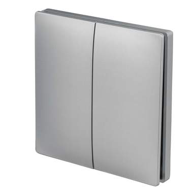 Enerj ECO Range 2 Gang Wireless Kinetic Switch Silver (WS1051XS) | CEF