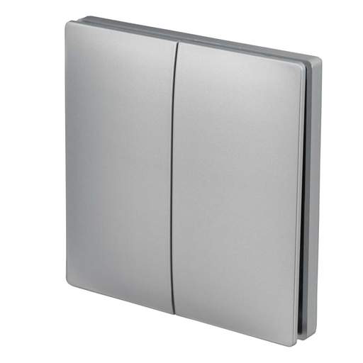 Enerj ECO Range 2 Gang Wireless Kinetic Switch Silver (WS1051XS) | CEF