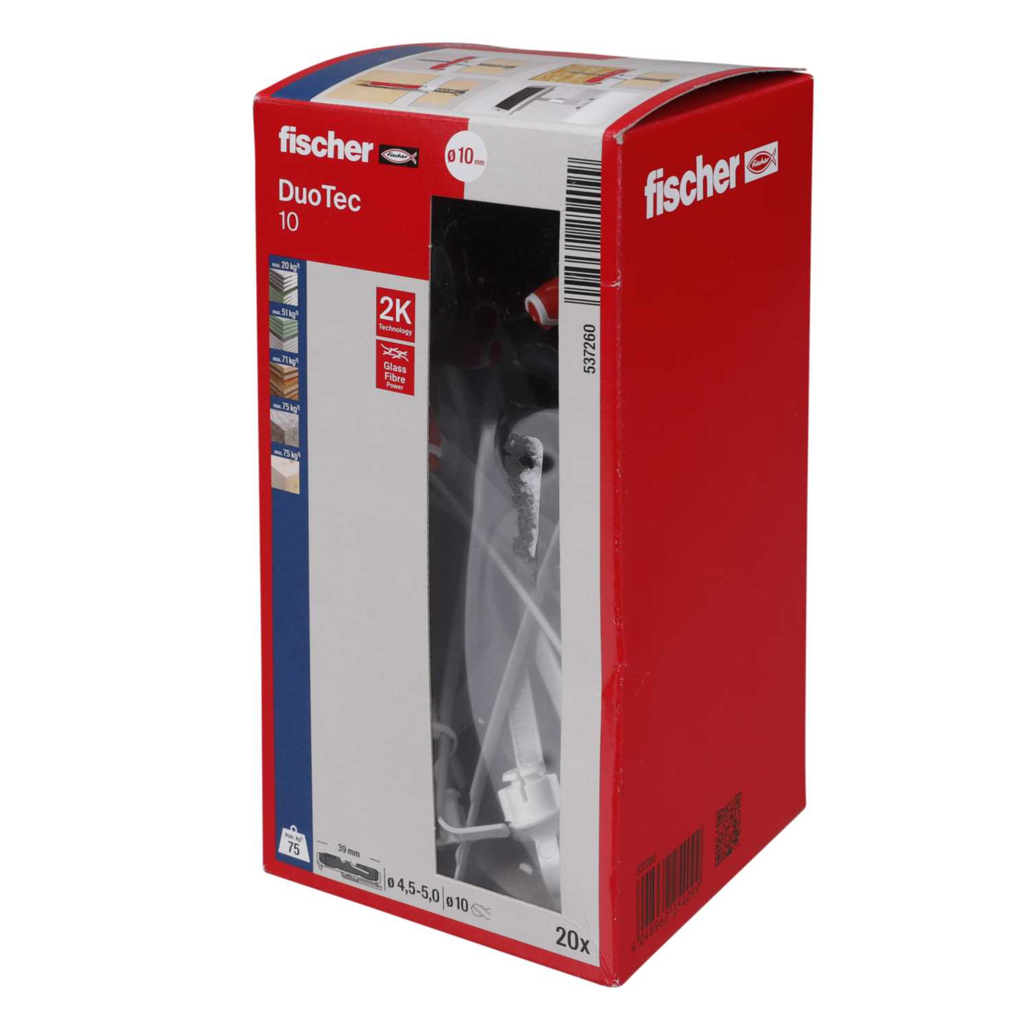 Fischer DuoTec 10mm DIY Toggle Plugs (Pack of 20) (537260) | CEF