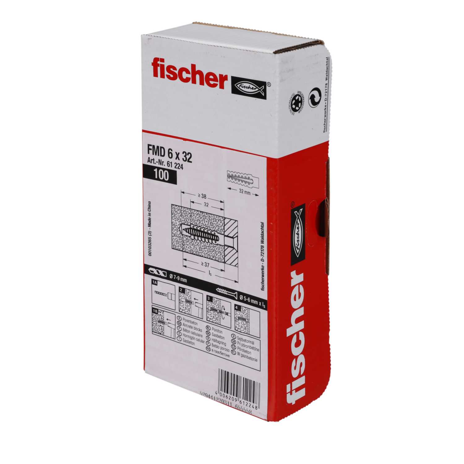 Fischer FMD 6 X 32mm Metal Expansion Anchor (Pack of 100) (61224) | CEF