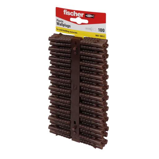 Fischer Wall Plug Plastic Brown (Pack of 100) (94787) | CEF