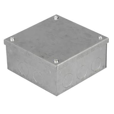 Engex 100mm x 100mm x 50mm Galvanised Adaptable Box with Knockouts (GX ...