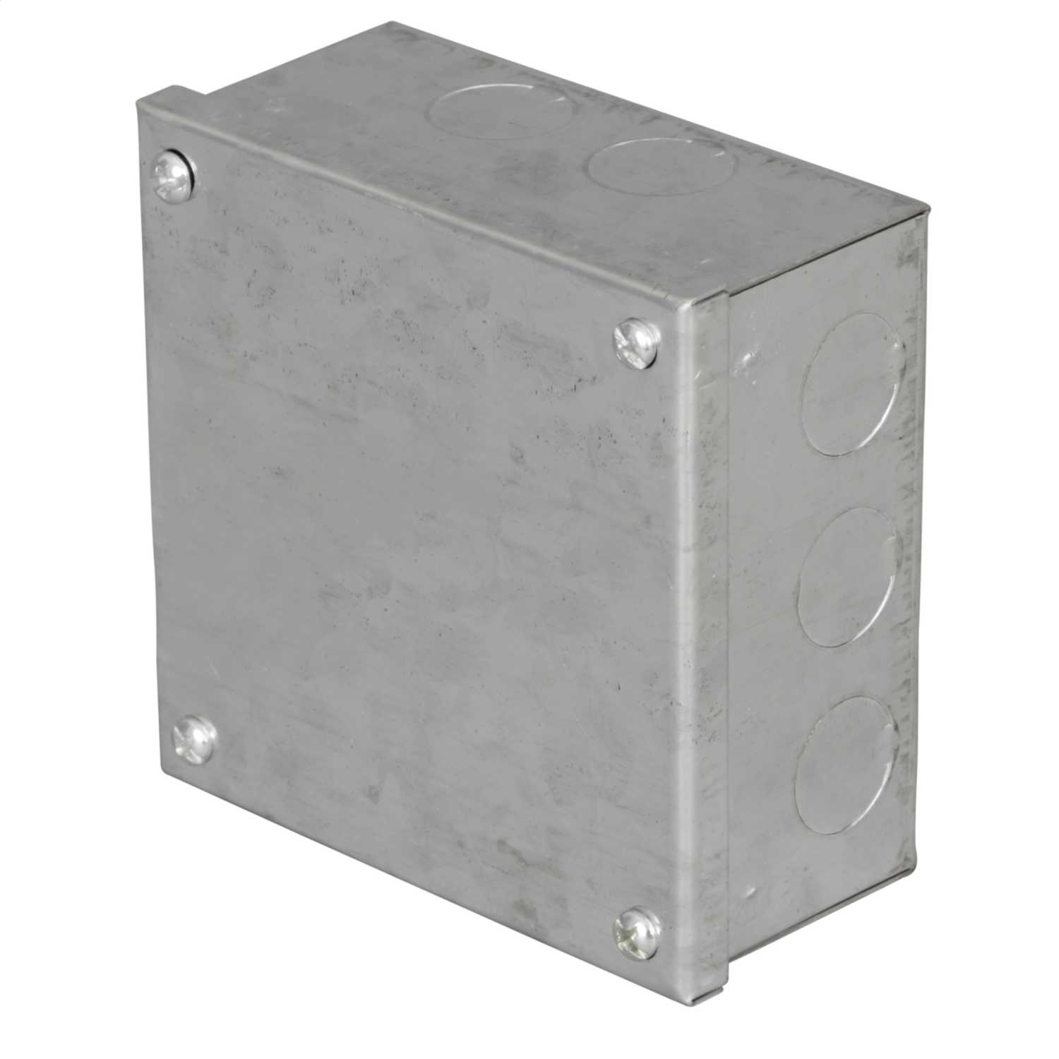 Engex 100mm x 100mm x 50mm Galvanised Adaptable Box with Knockouts (GX ...