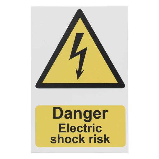 Engex 'Danger Electric Shock Risk' Sign (GX-DESR1N) | CEF