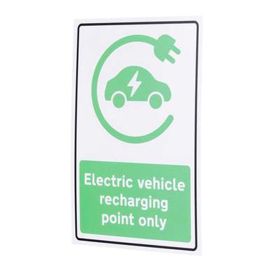 Engex 200mm x 300mm Electric Vehicle Charging Point SAPP Sign (GX-EV1 ...