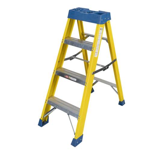 4 Tread Fibreglass Stepladder with Tool Tray: | CEF
