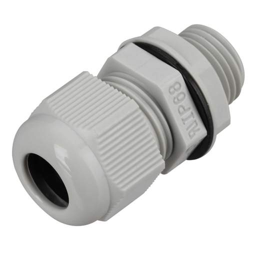 Engex 16mm IP68 Nylon Compression Gland with Locknut Grey (Pack of 10 ...