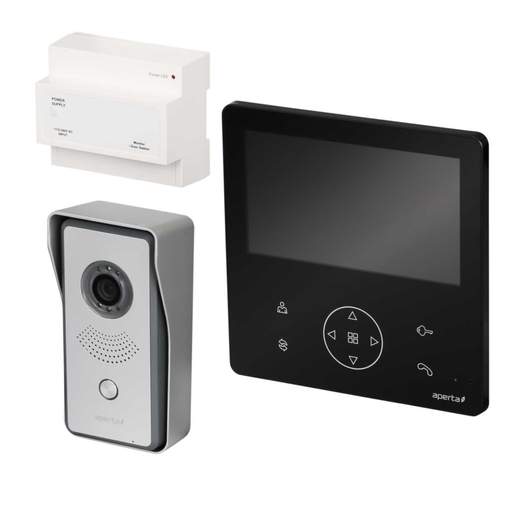 ESP Aperta Colour Video Door Entry System with Record and Black Monitor ...