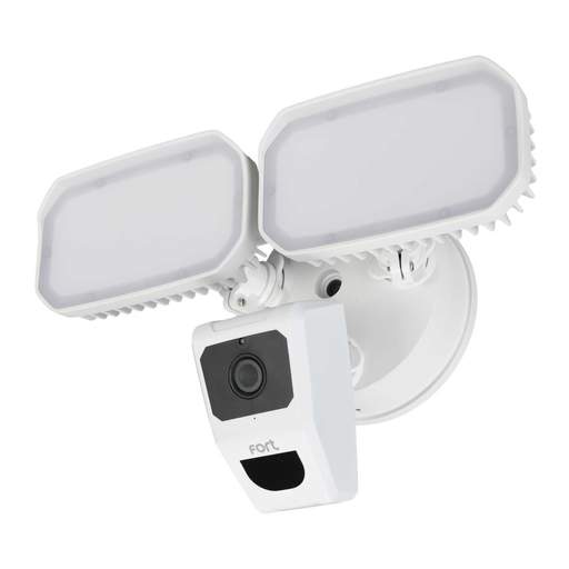 ESP Fort Wi-Fi Smart Security Camera with Twin LED Flood Lights White ...