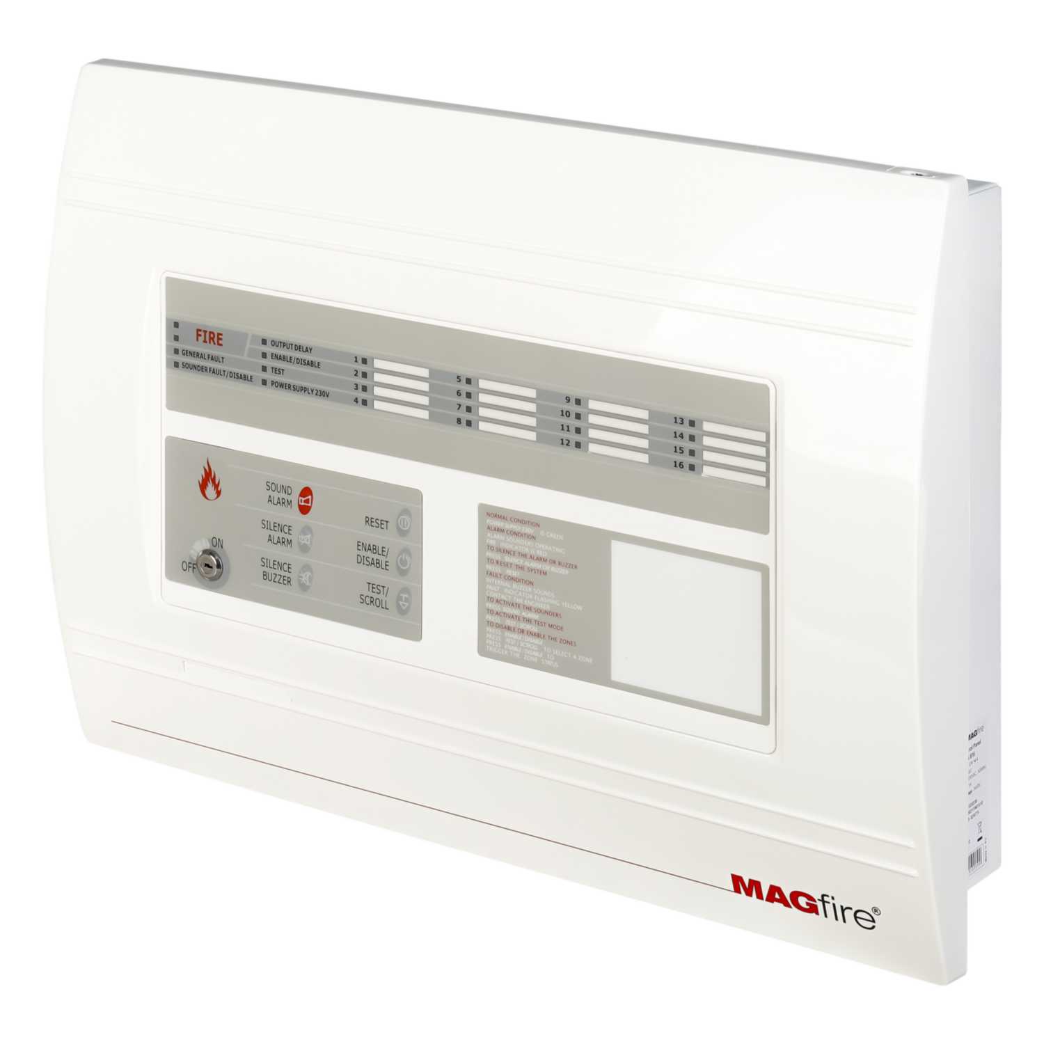 Magfire 8 Zone Fire Panel Expandable to 16 Zones (MAG816) | CEF