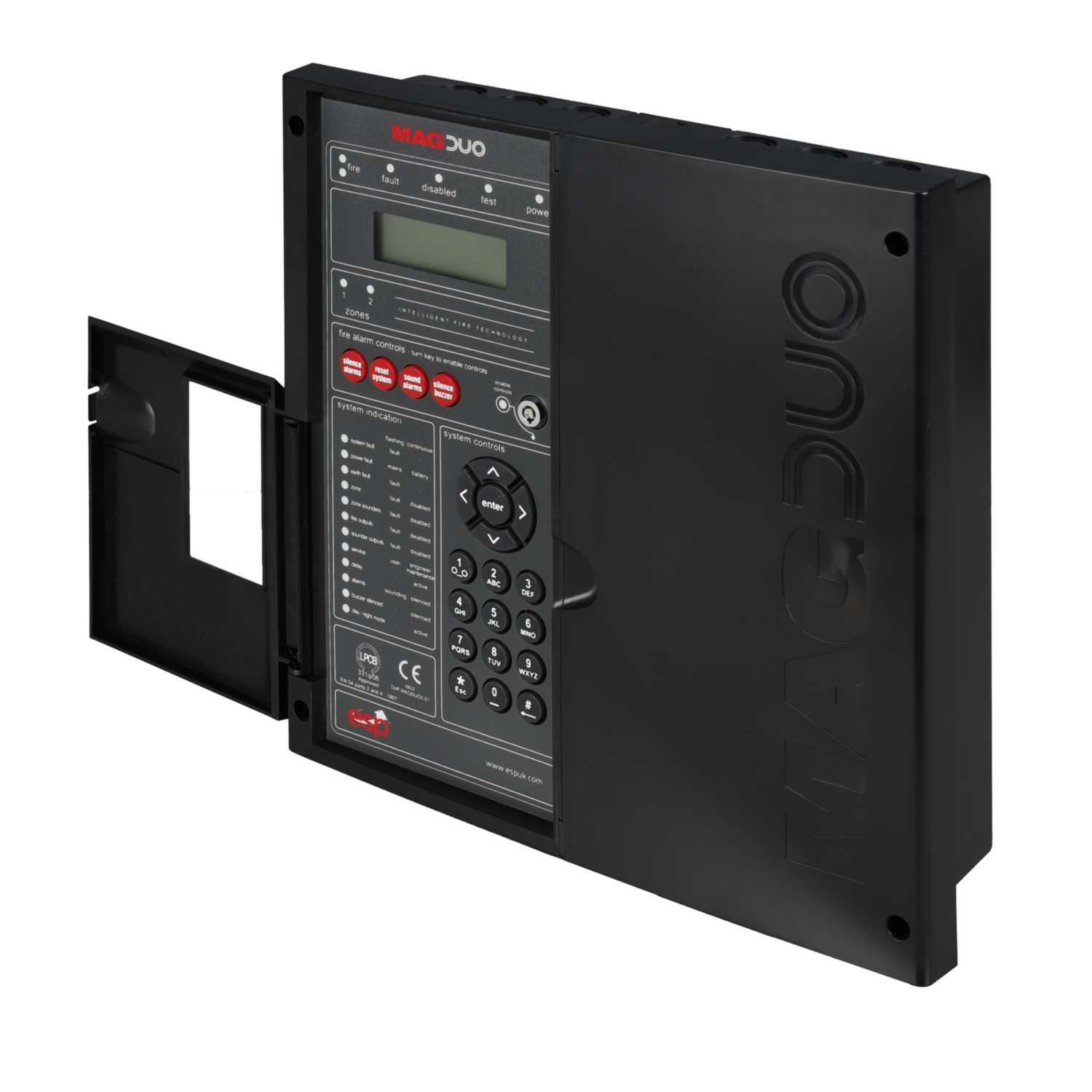 Magduo MAGDUO 2 Zone Two Wire Conventional Fire Alarm Kit Black ...