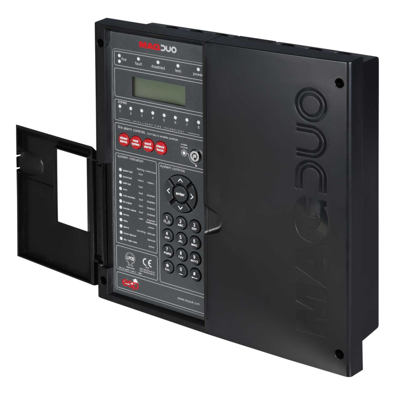 Magduo MAGDUO 4 Zone Two Wire Conventional Fire Panel Black (MAGDUO4B ...
