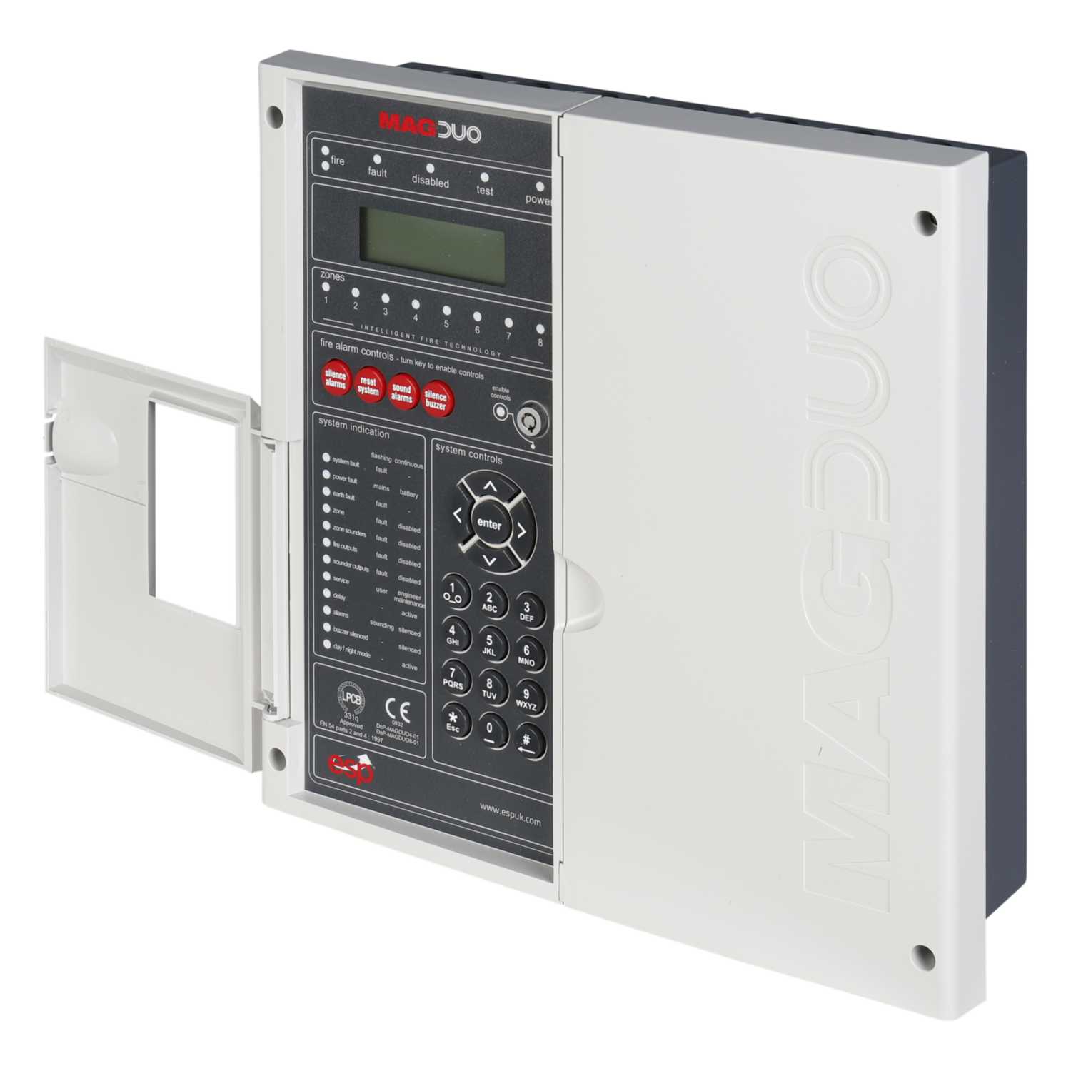 Magduo MAGDUO 8 Zone Two Wire Conventional Fire Alarm Kit Grey ...