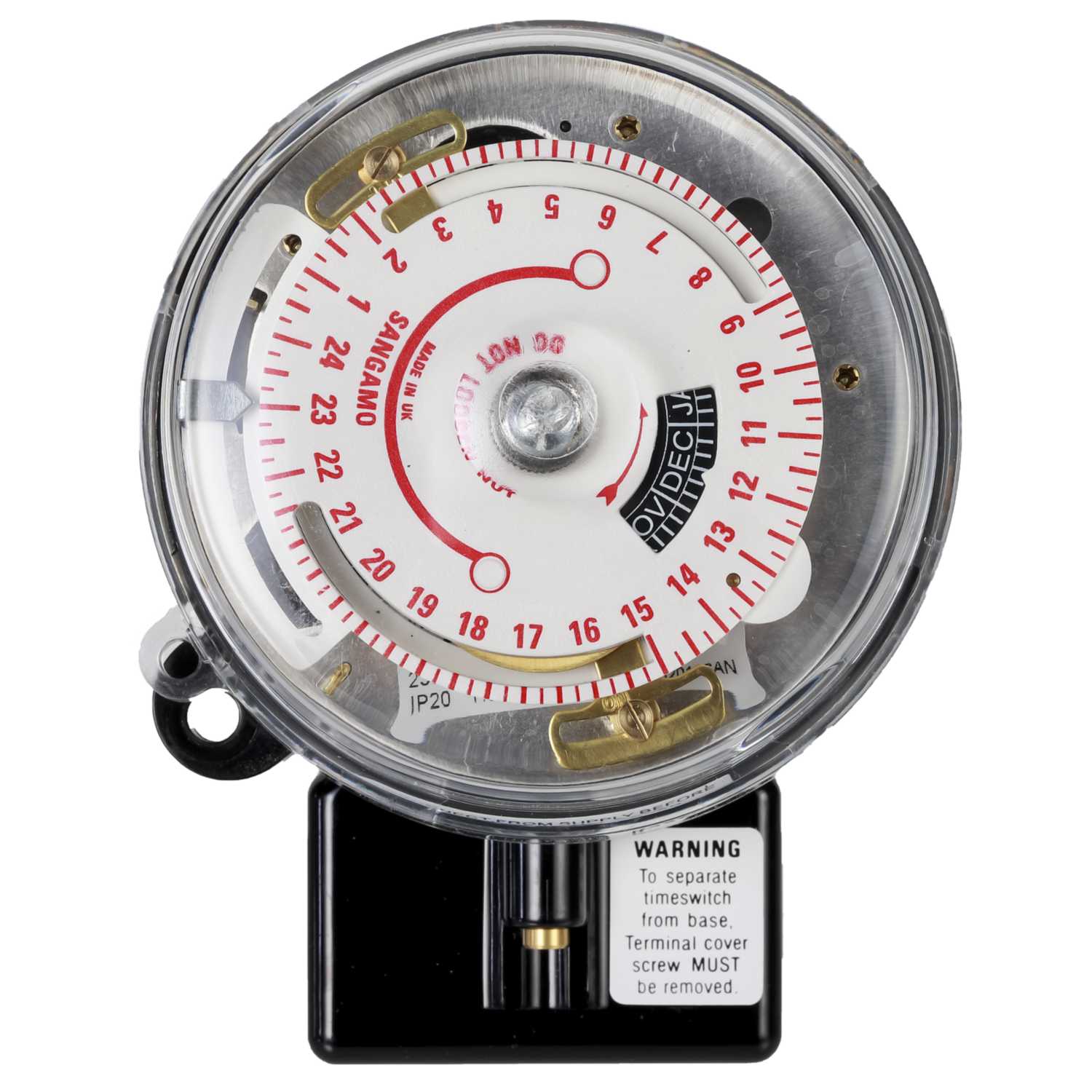 Sangamo 20A 3 Pin 24 Hour Solar Round Pattern Time Switch 1 On / Off ...