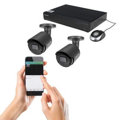 ESP 4 Channel 2 x Grey Bullet Camera 2MP HD 500GB CCTV Kit (RHD4KB2G) | CEF