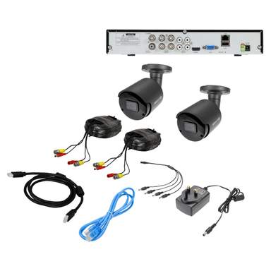 ESP 4 Channel 2 x Grey Bullet Camera 2MP HD 500GB CCTV Kit (RHD4KB2G) | CEF