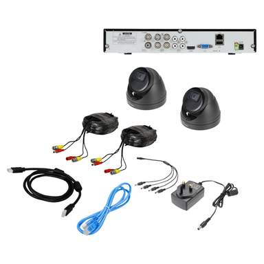 ESP 4 Channel 2 Grey Dome Camera 2MP HD 500GB CCTV Kit (RHD4KD2G) | CEF