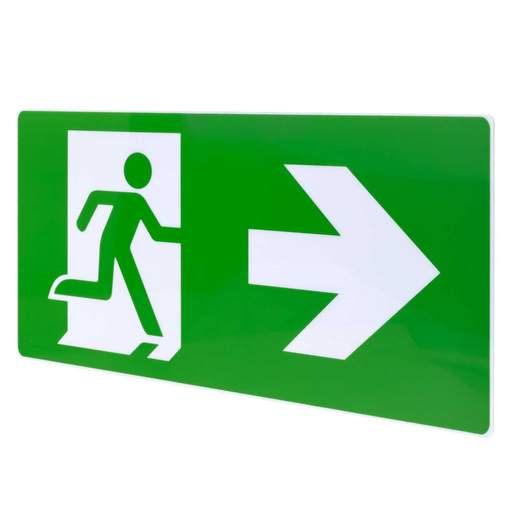 Eterna ISO 7010 Right Arrow Legend for Exit Boxes (ISOEBLGDR) | CEF