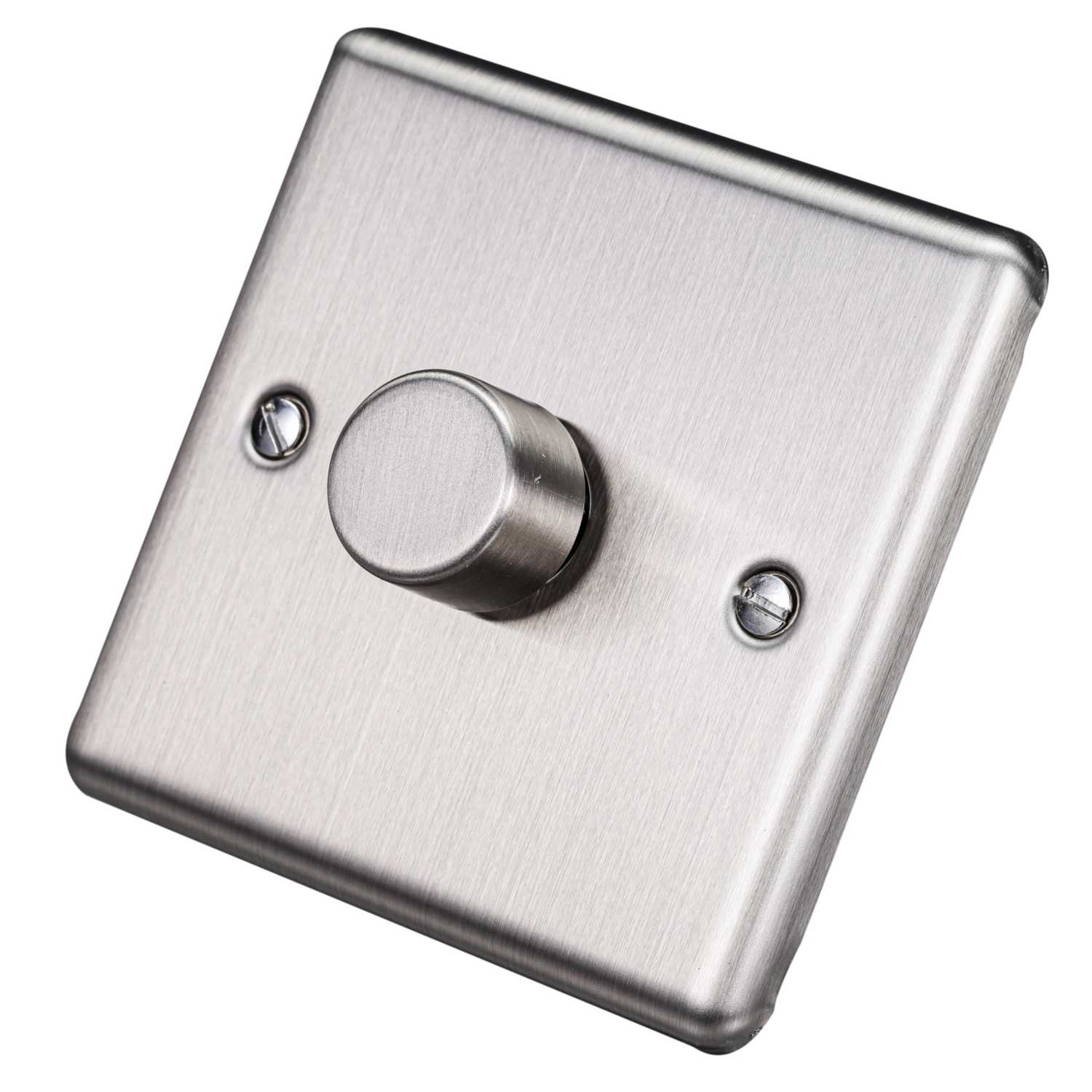 Eurolite 400W 1 Gang 2 Way Dimmer Switch Satin Stainless Steel (EN1DLED ...