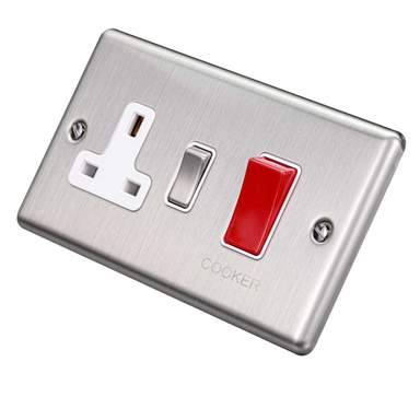 Eurolite 45A DP Cooker Control Unit White Insert Satin Stainless Steel ...