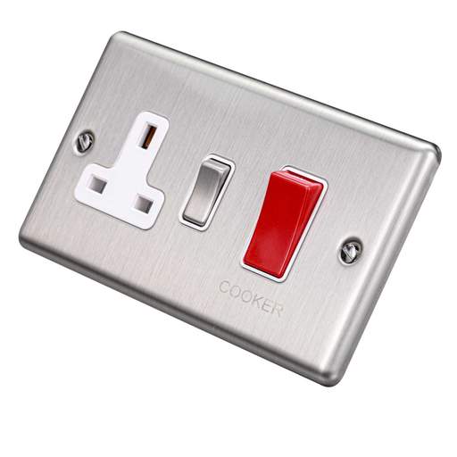 Eurolite 45A DP Cooker Control Unit White Insert Satin Stainless Steel ...