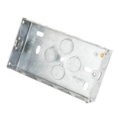 Finelite 2 Gang 25mm Flush Metal Knockout Box (Sold in 1's) (FL-SB225 ...