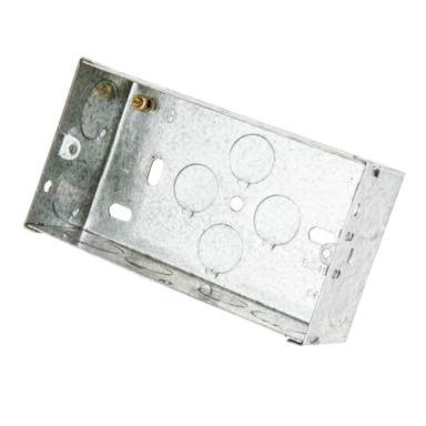 Finelite 2 gang 47mm deep galvanised steel box (FL-SB247) | CEF
