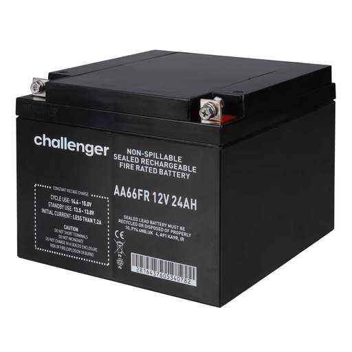 Challenger 24Ah 12V Fire Rated VRSLA Battery (AA66FR) | CEF