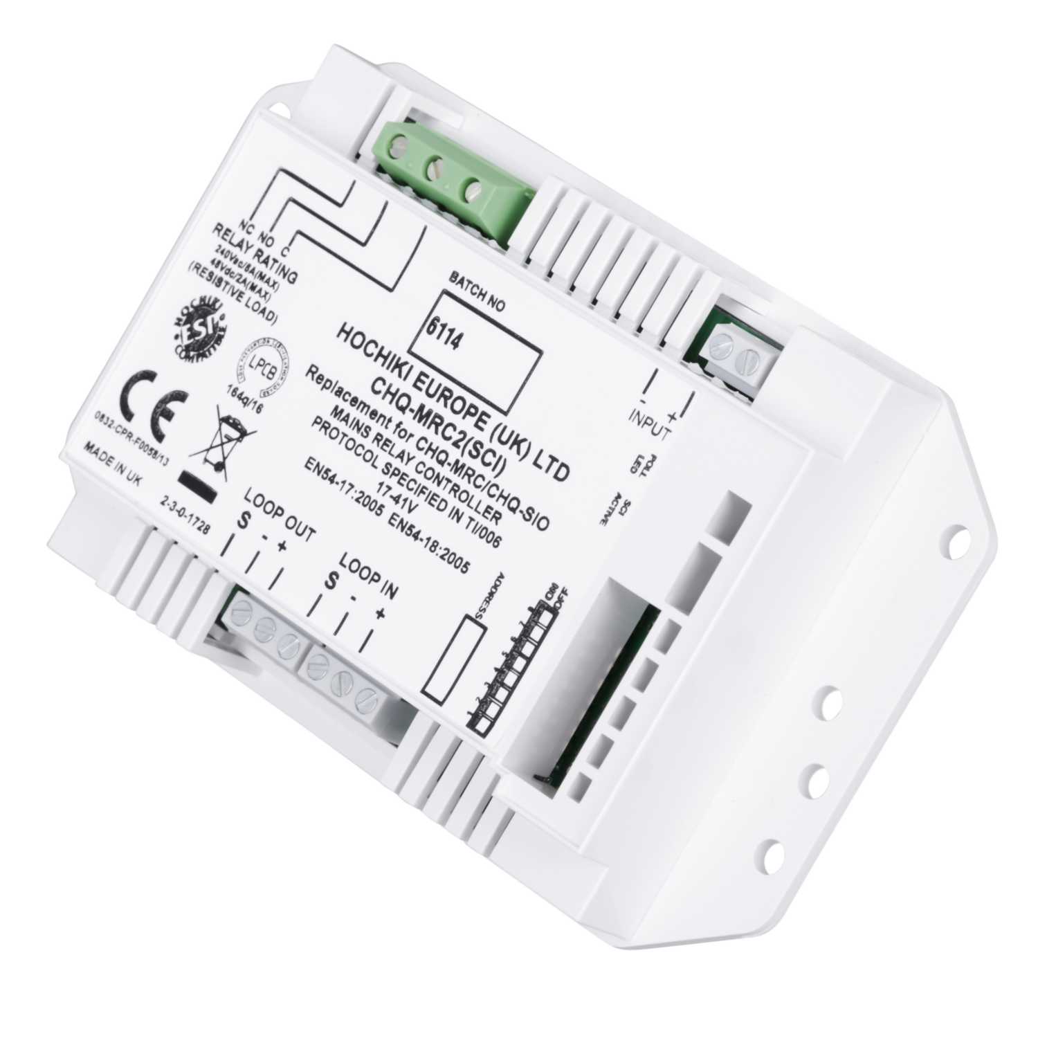 Hochiki CHQ-MRC-SCI Mains Relay Controller with Isolator (FDHRCMI) | CEF