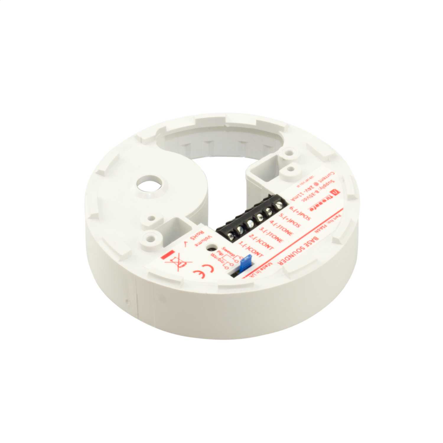 Firesafe 24V DC 4 Tone Platform Base Sounder White (FSA6N) | CEF