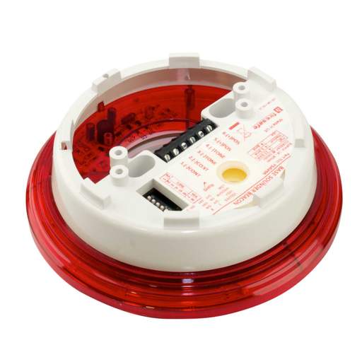 Firesafe 24V DC 32 Tone Platform Base Sounder Beacon White Red Lens ...
