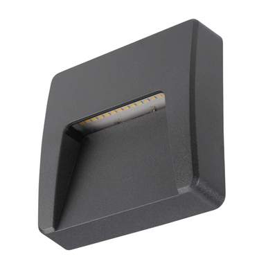 Firstlight Golf 3W LED Resin Wall and Step Square Light Graphite 4000K ...