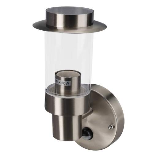 Firstlight Darwin Single Wall Light with PIR Stainless Steel (2822ST) | CEF