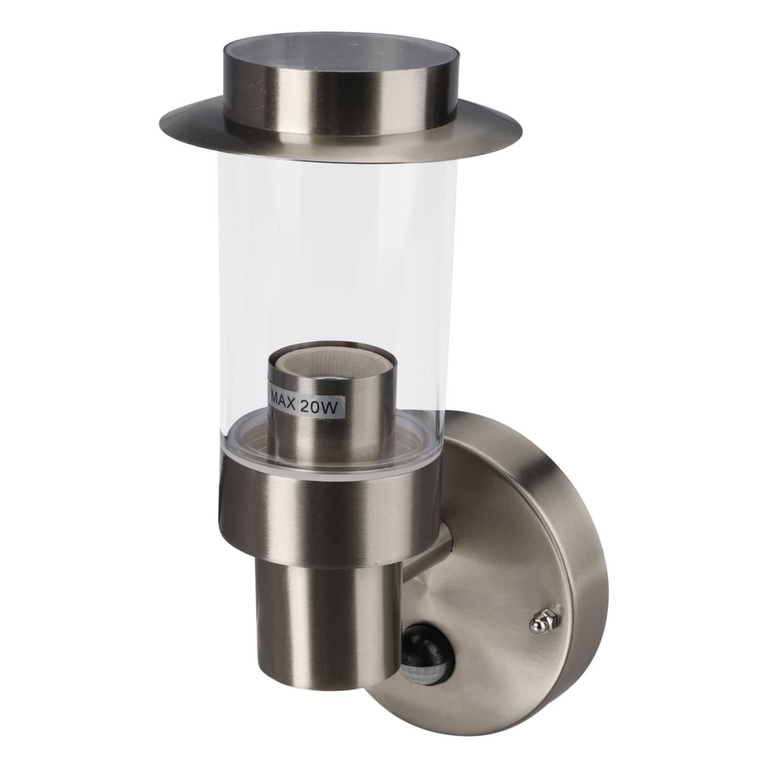 Firstlight Darwin Single Wall Light with PIR Stainless Steel (2822ST) | CEF