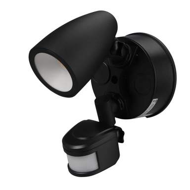 Firstlight 10W LED Tri-Colour Security Light with PIR Black (2835BK) | CEF