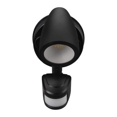 Firstlight 10W LED Tri-Colour Security Light with PIR Black (2835BK) | CEF