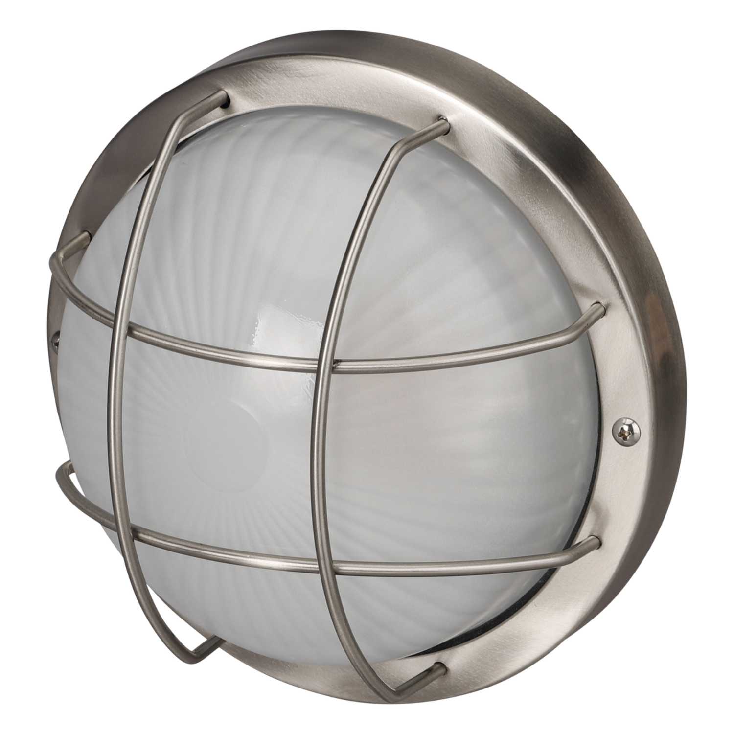 Firstlight Court Wall Light Fitting Stainless Steel with Frosted Glass ...