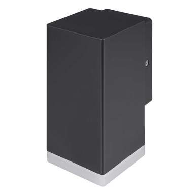 Firstlight Kuga 5W LED Resin Square Single Wall Light Graphite 4000K ...