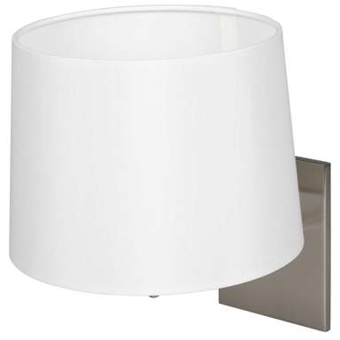 Firstlight Grand ES Wall Light Brushed Steel with Cream Shade (4935BS ...