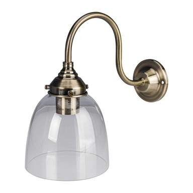 Firstlight Victoria Wall Light Antique Brass with Clear Glass (5935AB ...