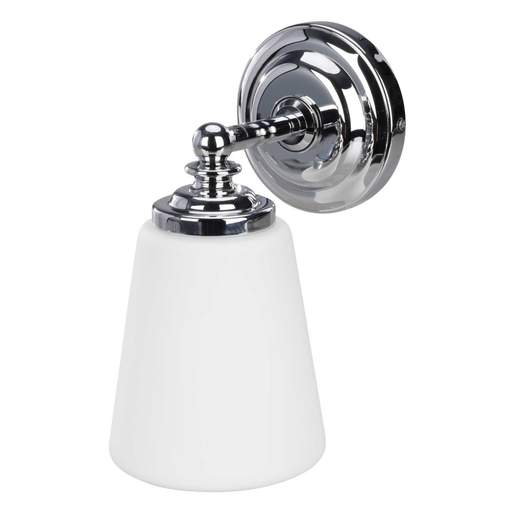 Firstlight Ocean SES/E14 Wall Light Chrome with Opal Glass Shade ...