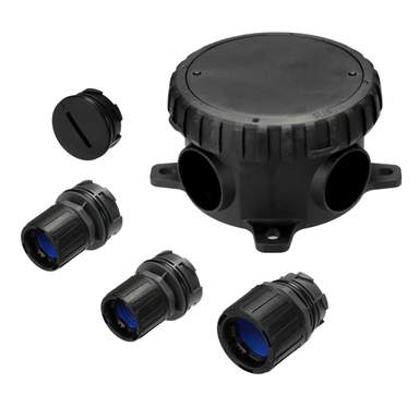 Flexicon Weatherproof T Connectabox™ Kit Black (CNB110-KIT3) | CEF