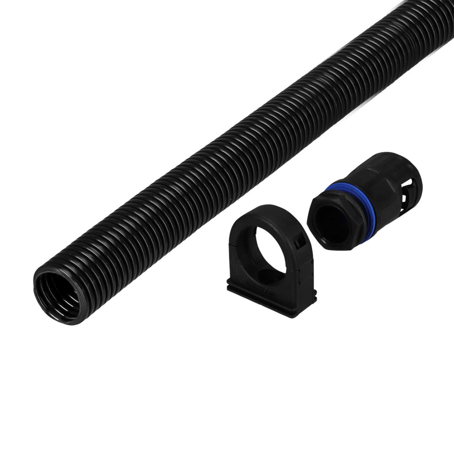 Flexicon 28mm Nylon PA6 Flexible Conduit Pack (10m Reel and 10 Glands ...