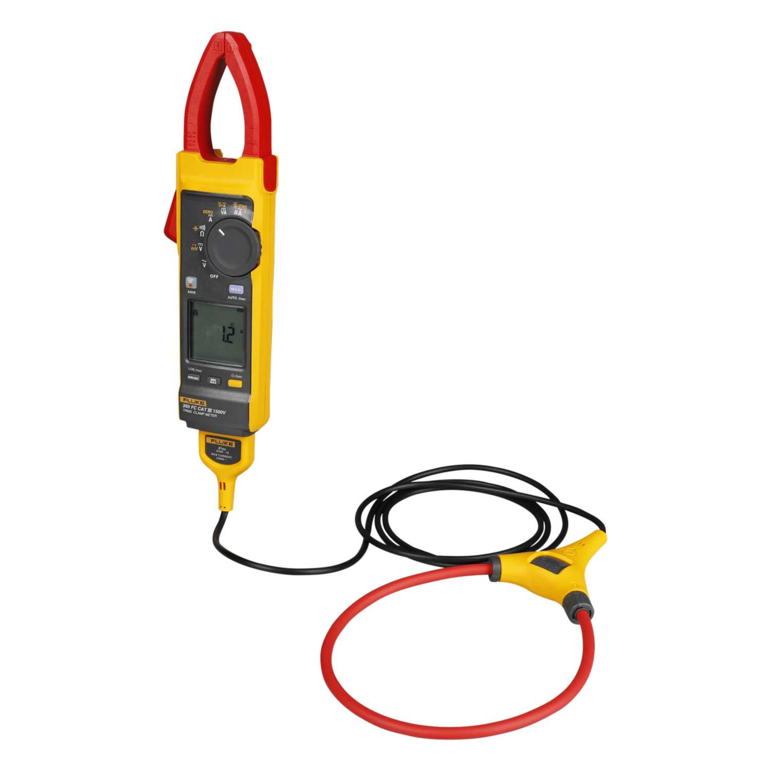 Fluke 393FC TRMS Clamp Meter with iFlex Solar Irradiance Meter and MC4 ...