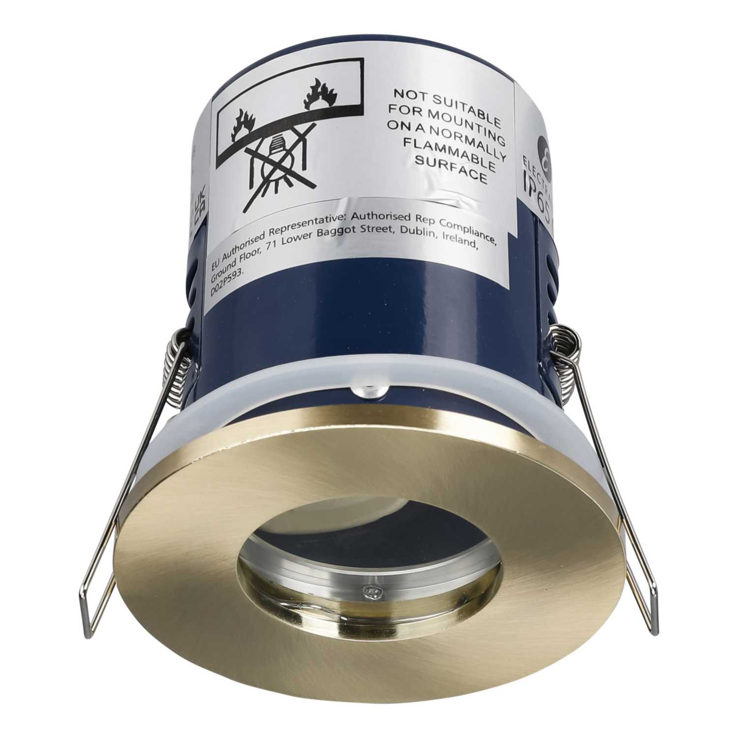 Forum Yate GU10 Fire Rated Downlight IP65 Satin Brass (ELA-27467-SBRS ...