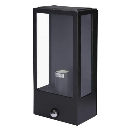 Forum Minerva ES/E27 Box Lantern with PIR Black (ZN-32070-BLK) | CEF