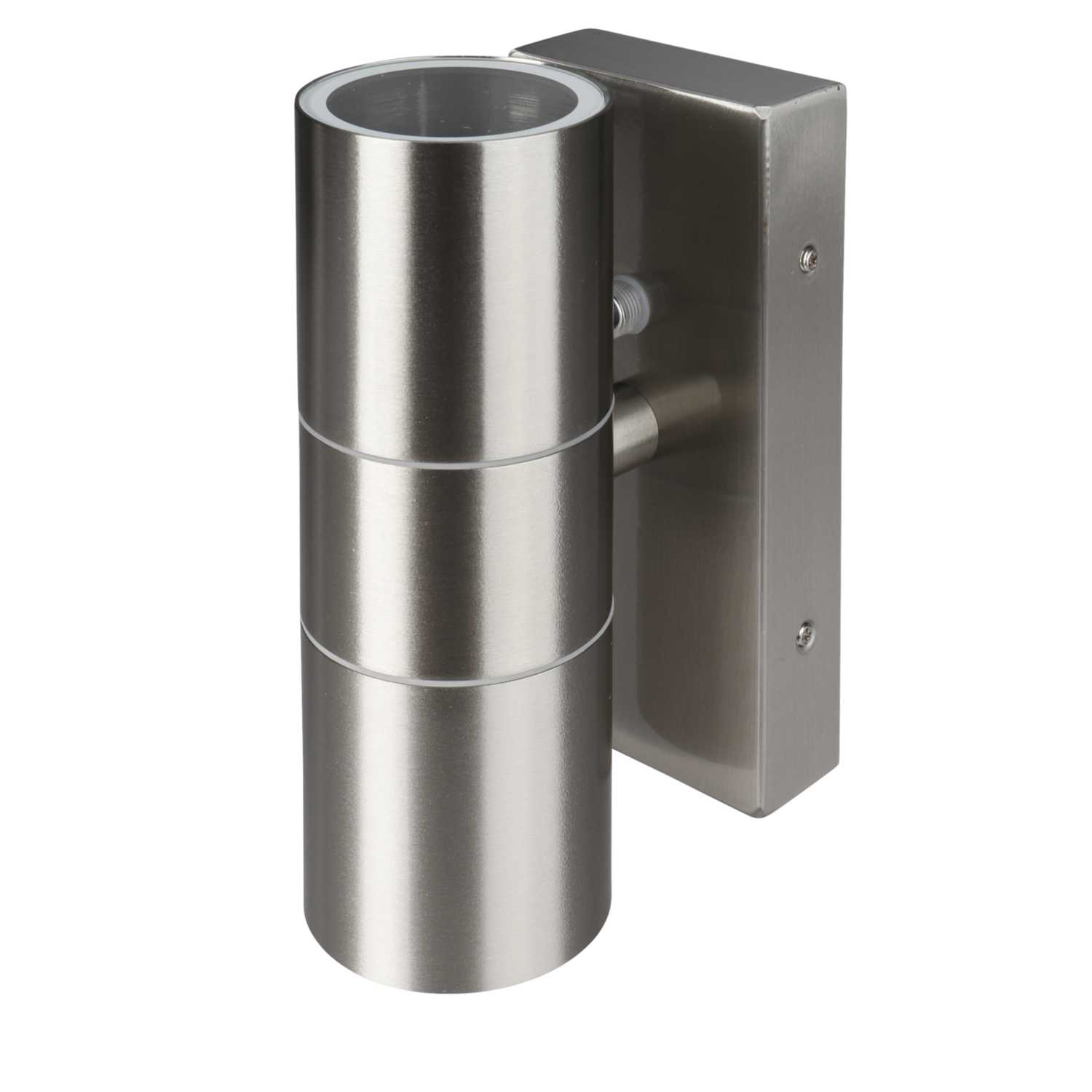 Forum Leto 2 GU10 Up / Down Wall Light with Photocell Stainless Steel ...