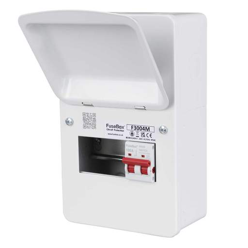 Fusebox 4 Way Consumer Unit with 100A Main Switch (F3004M) | CEF