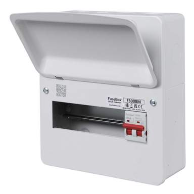 Fusebox 8 Way Consumer Unit with 100A Main Switch (F3008M) | CEF