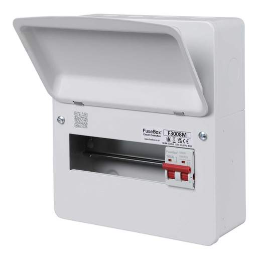 Fusebox 8 Way Consumer Unit with 100A Main Switch (F3008M) | CEF